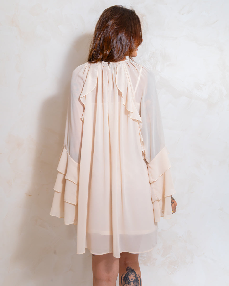 Vestido Curto Daisy - Babados e Manga Longa – Eliefe